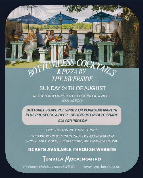 Tequila Mockingbird Riverside Summer Session - Positively Putney