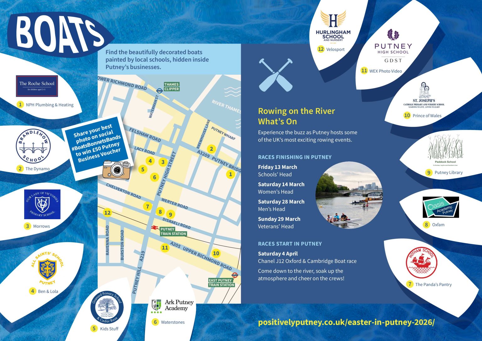 Easter in Putney 2026 ,Boats, bands and bonnets! - Positively Putney